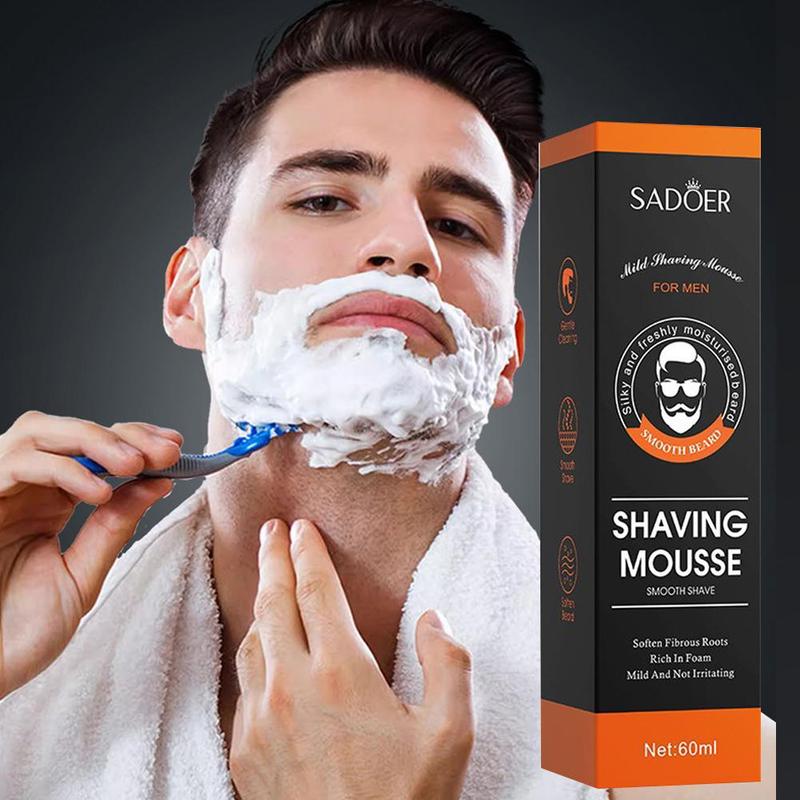 60ml Sadoer Men Shaving Cream Gentle Foam Shaving Mousse Softening ...