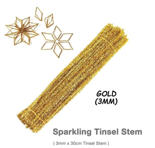 Metallic Wire/Tinsel Stem/Chenille Stem (1pack) 3mm | Dawai Metallic ...
