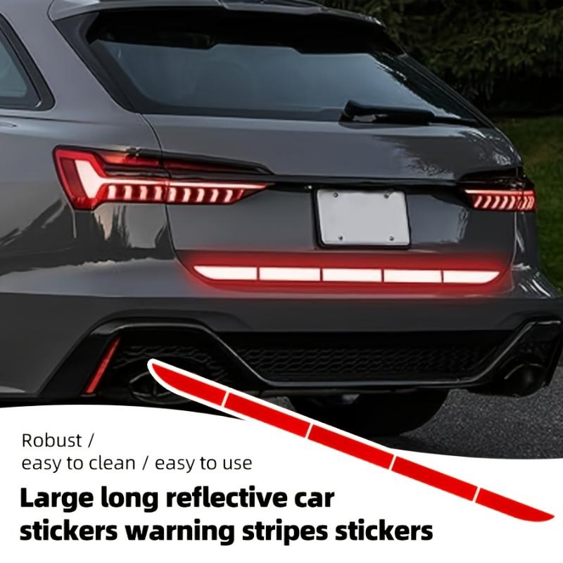 1 Set (5 Pieces) Highly Visible Reflector Stickers For Trunk Lids, PP ...