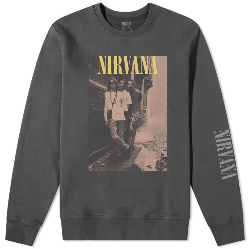 Nirvana Band Rock Sweater Lengan Panjang Nirvana Coben Lelak - TikTok ...
