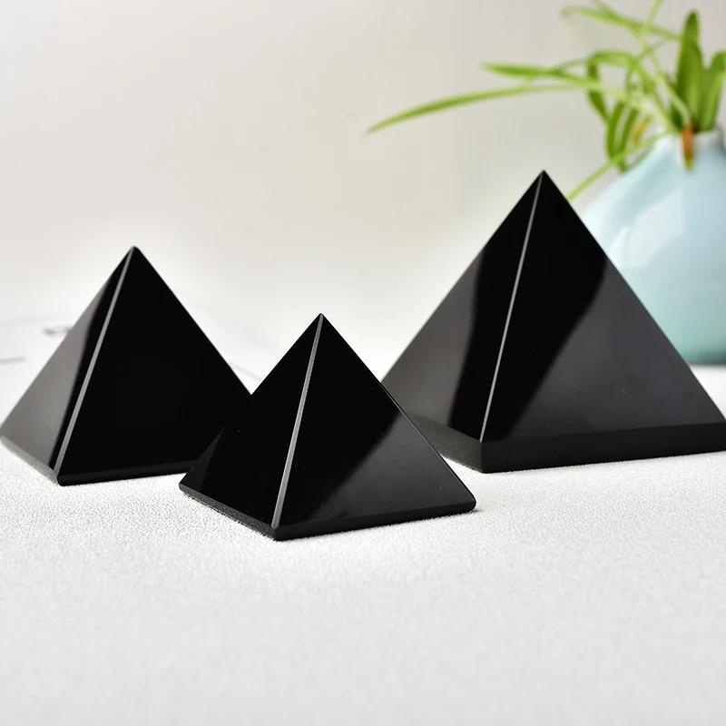 40mm Natural obsidian pyramid decoration decoration raw ston - TikTok ...