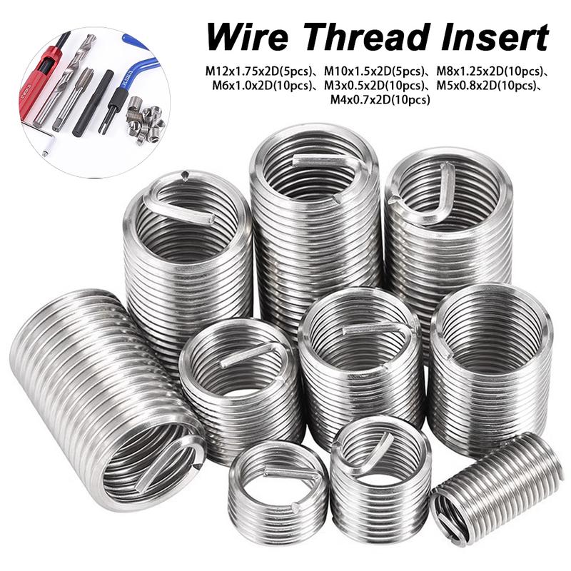 SH 60Pcs Wire Thread Insert M3 M4 M5 M6 M8 M10 M12 Fastening - TikTok ...