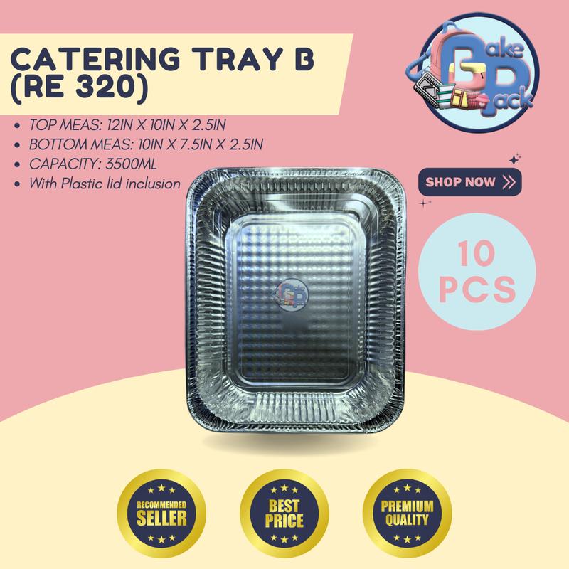 Pack of 10 - Catering Tray B 12x10x2.5in - Aluminum tray wit - TikTok ...