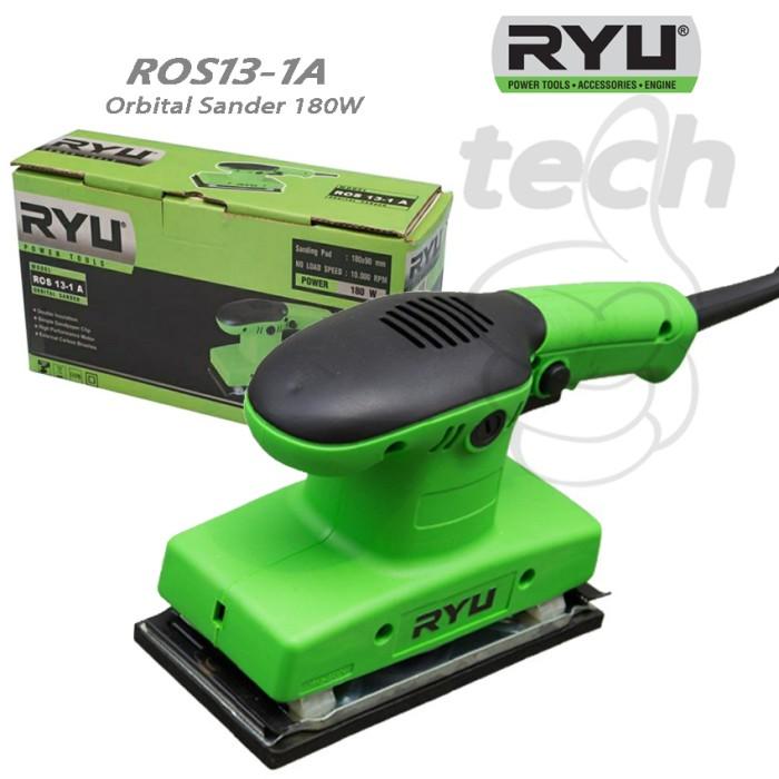 Promo Mesin Amplas Listrik Orbital Sander 180W RYU ROS13-1A ROS 13-1 A ...