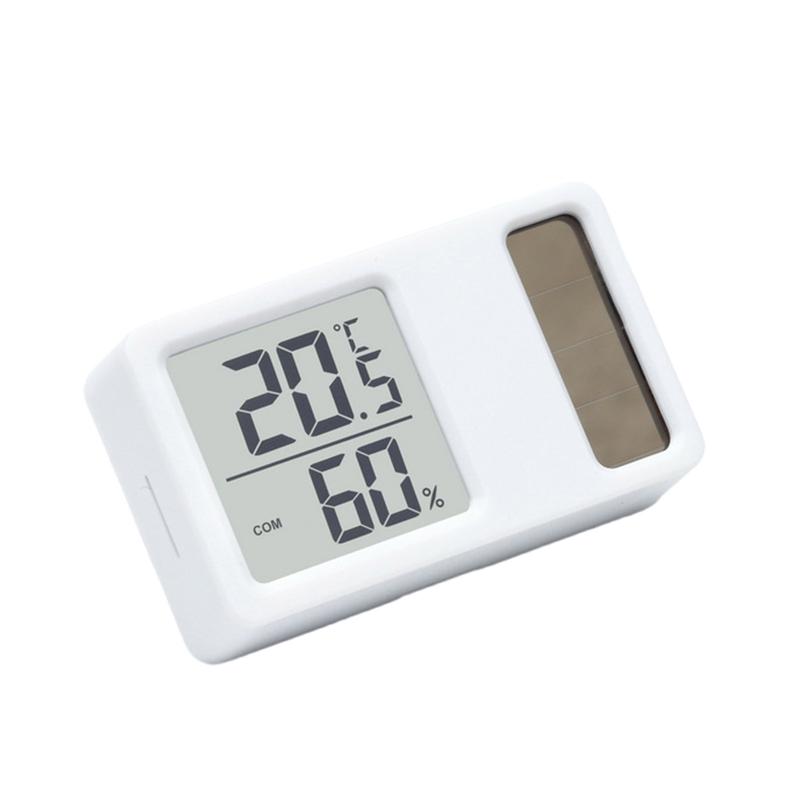 Solar Powered Thermometers Hygrometer Small Desktop Digital Measurement ...