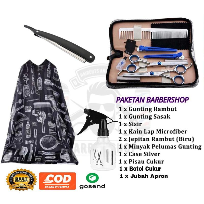 Paket Alat Cukur Rambut Gunting Rambut Gunting Sasak Set Potong Rambut ...
