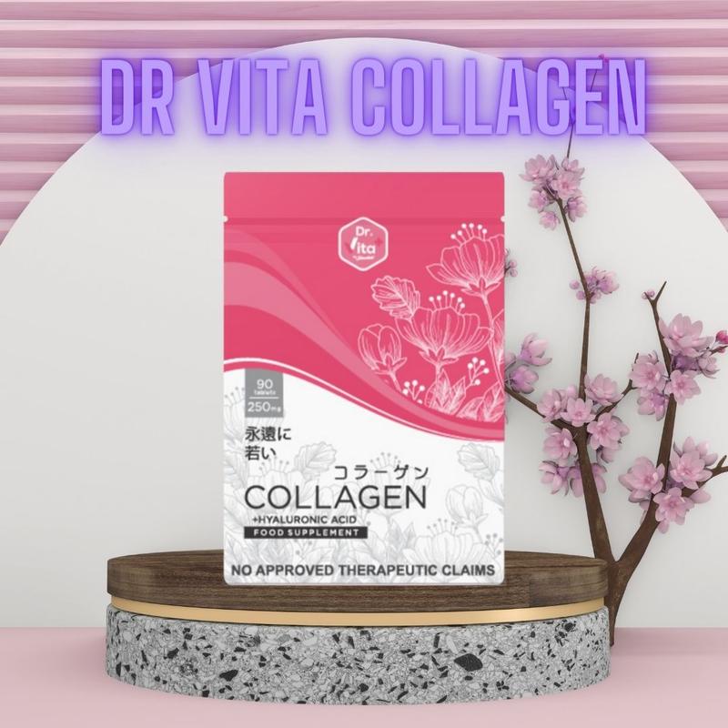 DR. VITA Collagen with Hyaluronic Acid 90 Tablets - Marine Collagen ...