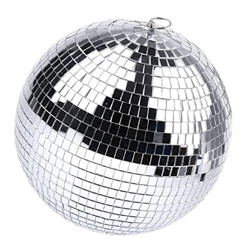 Silver Mirror Disco Ball Hanging Ball with Hanging Ring for Light ...