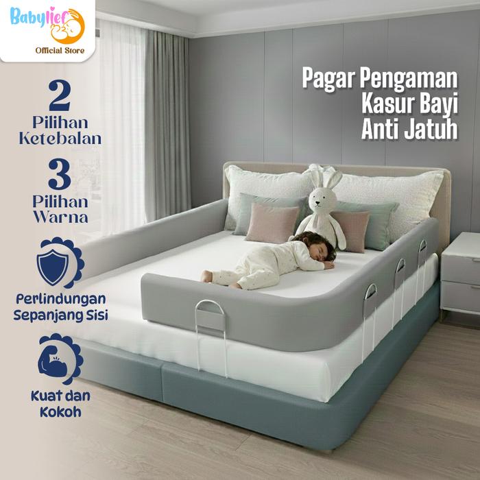 Promo Babylief Bed Rail Bayi Anti Jatuh – Pagar Kasur Bisa Naik Turun ...