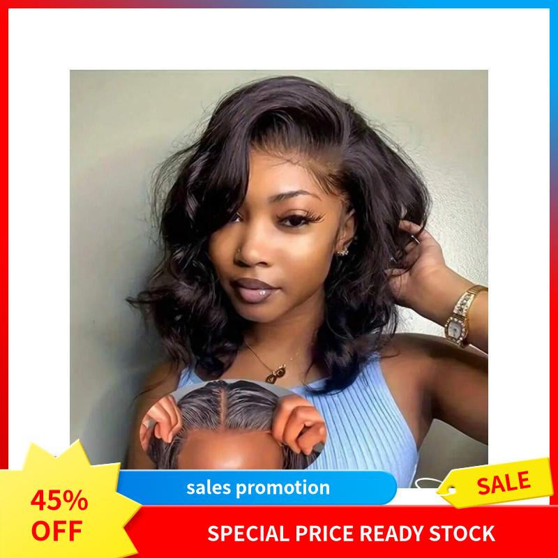 180% Density Glueless Short Body Wave Bob Wig Human Hair Pre - TikTok Shop