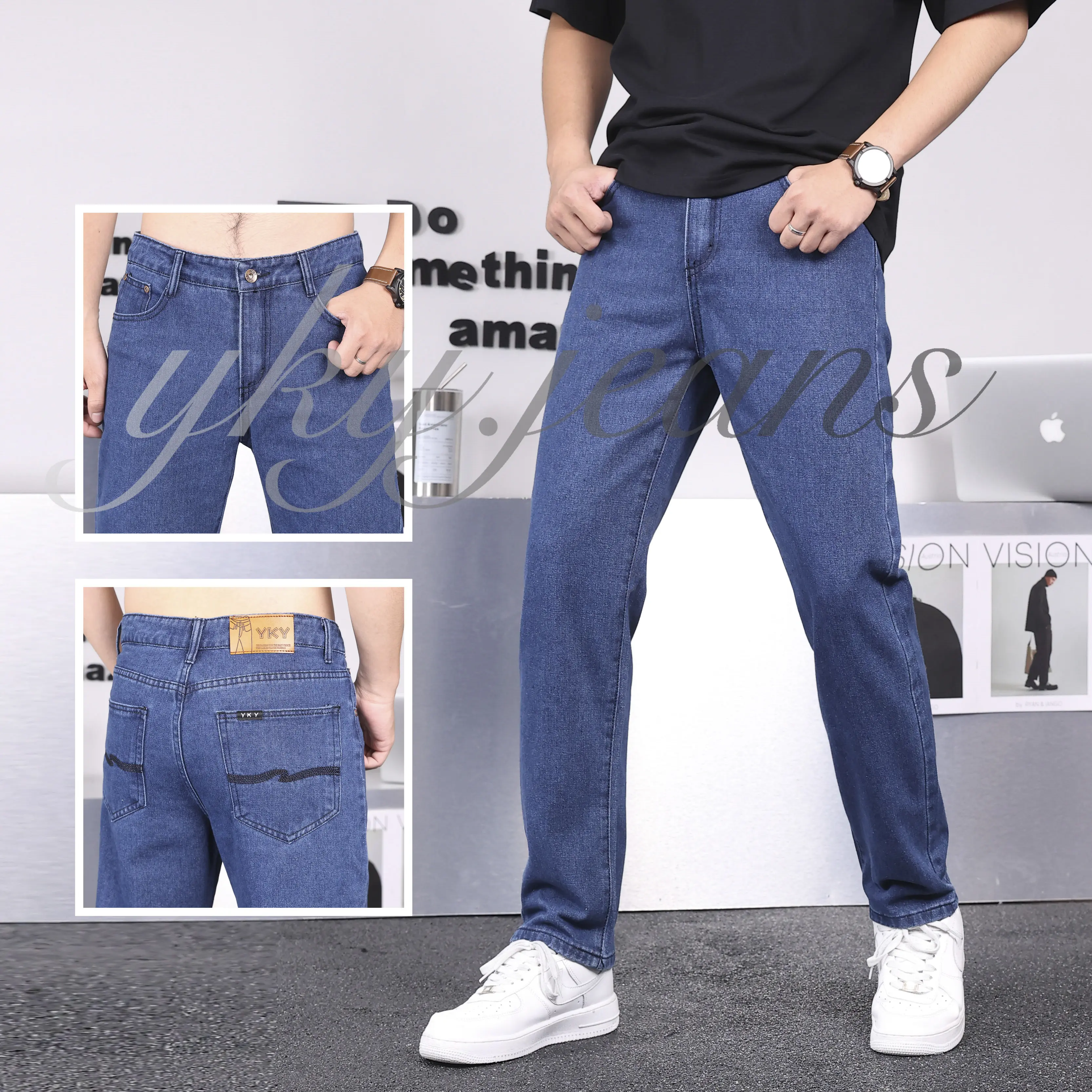 Maong Pants Straight Cut Jeans for Men Denim Korean Style - TikTok Shop ...