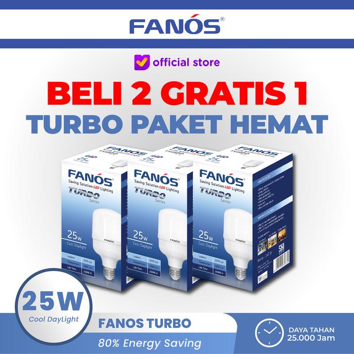 Jual Fanos Turbo 25 Watt [Beli 3 Gratis 1] Lampu LED CDL - Putih ...