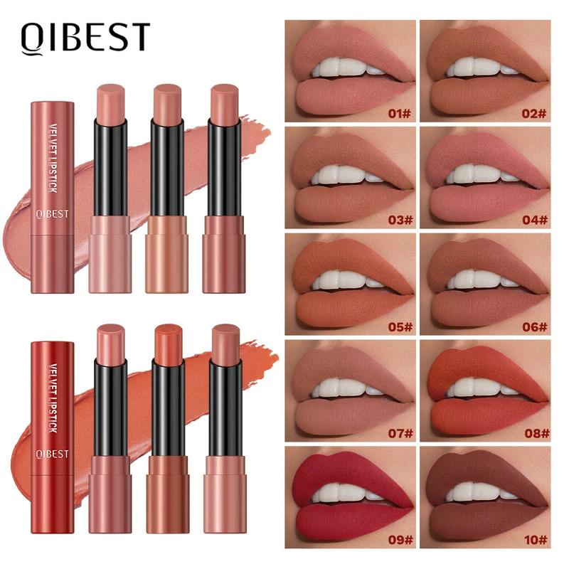 QIBEST 10 Colors Matte Lipstick Velvet Lip Stain Long Lastin - TikTok ...