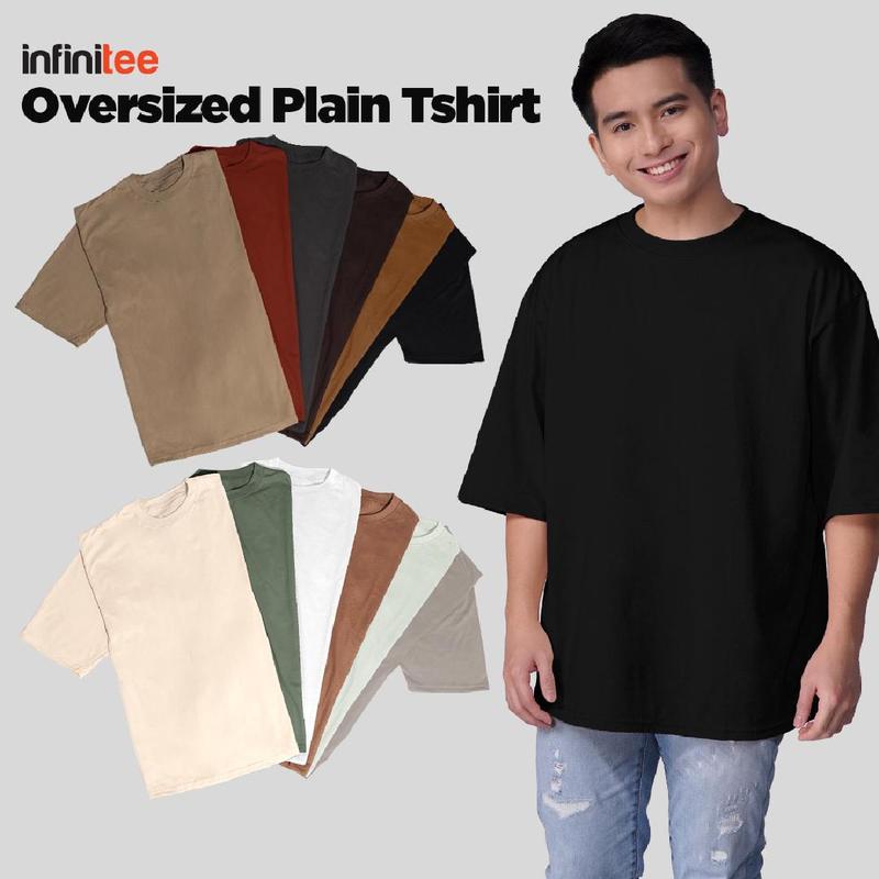 Infinitee Oversized Shirt Men Brown Mocha Caramel Black plain - TikTok Shop Philippines