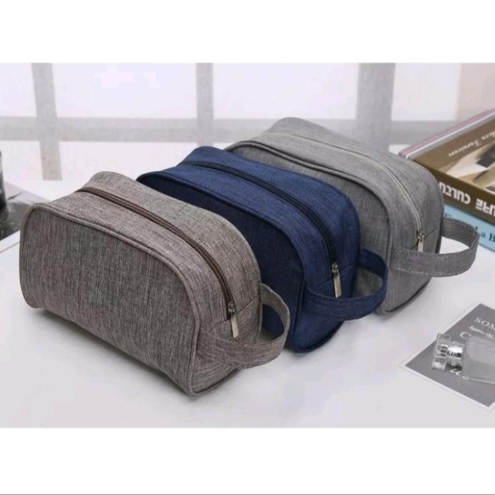 Jual New Korean Cosmetic Pouch/Tas Make up Cosmetic Setrip Kanvas ...