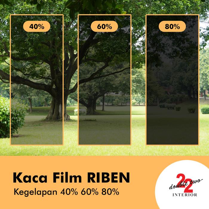 Promo Sticker Kaca RIBEN 40% 60% 80% / Kaca Film Rumah dan Mobil (per ...