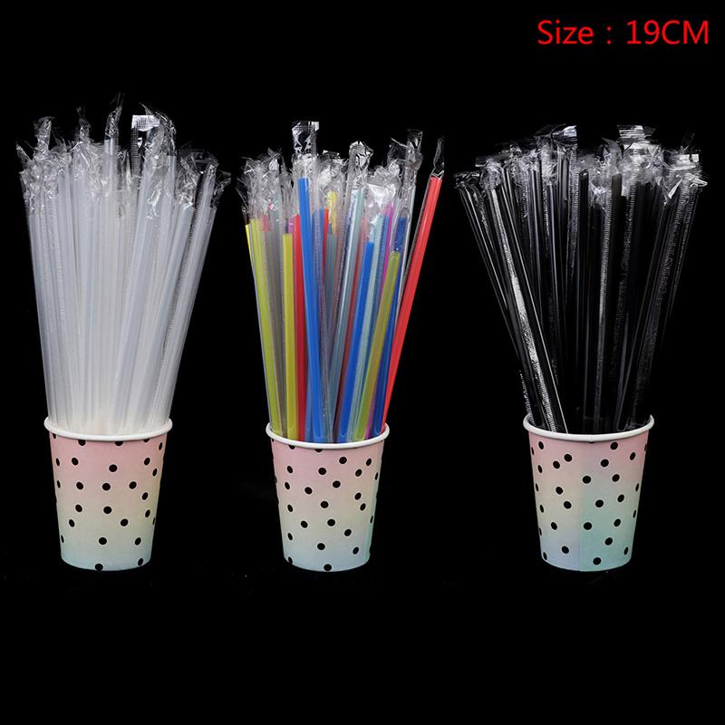100Pc Clear Individually Wrapped Drinking Pp Straws Drinks Straws ...