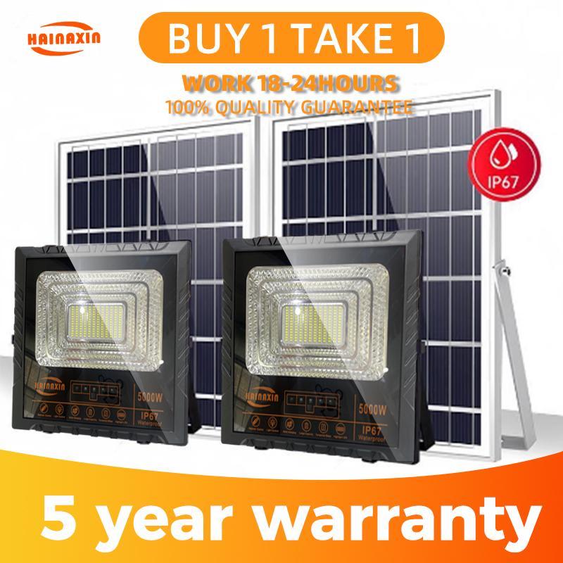 【H-100】HAINAXIN solar flood light 5000W outdoor waterproof IP67 ...
