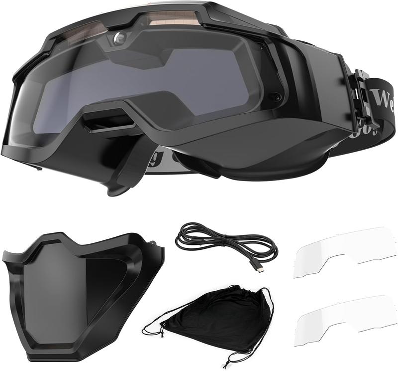 Auto Darkening Welding Goggles 4 Arc Sensor Eye Protection Safety ...