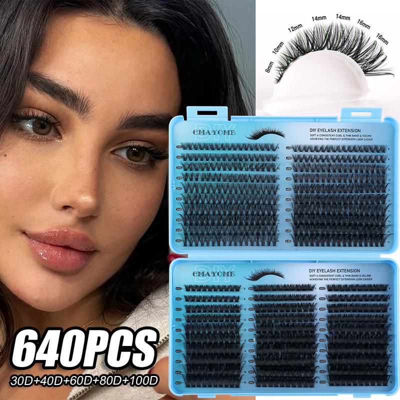 Hot-Selling 640 Clusters D-Curve Single Cluster False Eyelashes ...