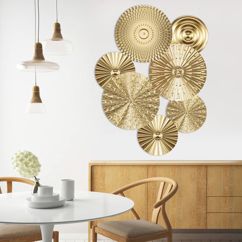 Gold Wall Decor Metal Gold Wall Art Minimalist Gold Wall Decoration ...