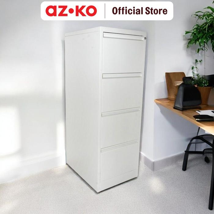 Promo AZKO Krisbow Filing Cabinet Besi 4 Tingkat - Krem File Cabinet ...