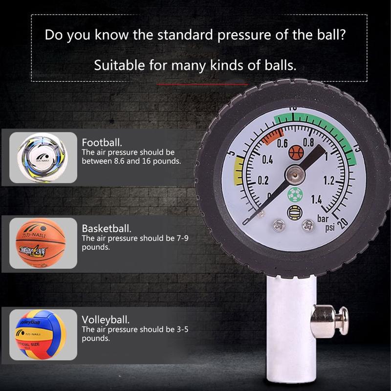 Ball Pressure Gauge Portable Air Pressure Gauge Accurate Barometer ...