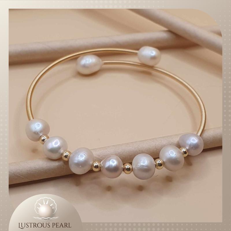 Attina Pearl Bangle Bracelet 100% Authentic Pearl - TikTok Shop Philippines