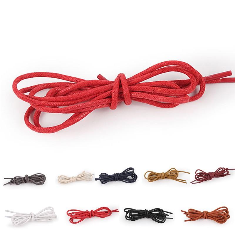 Round Waxed Solid Color Shoelaces Shoes Strings Boot Sport Shoe ...