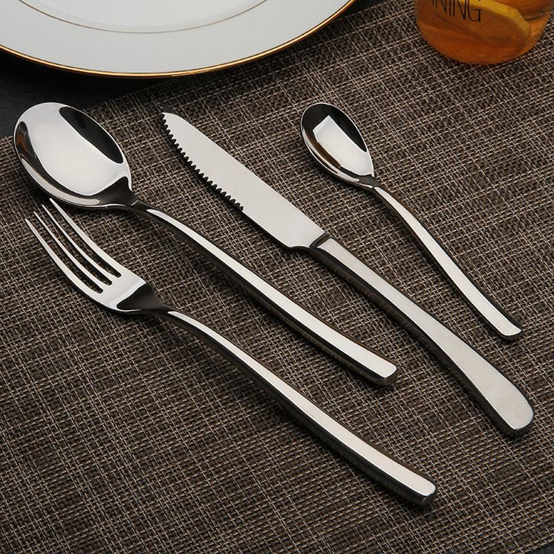 French Moonlight Stainless Steel Western Tableware Thickened - TikTok ...