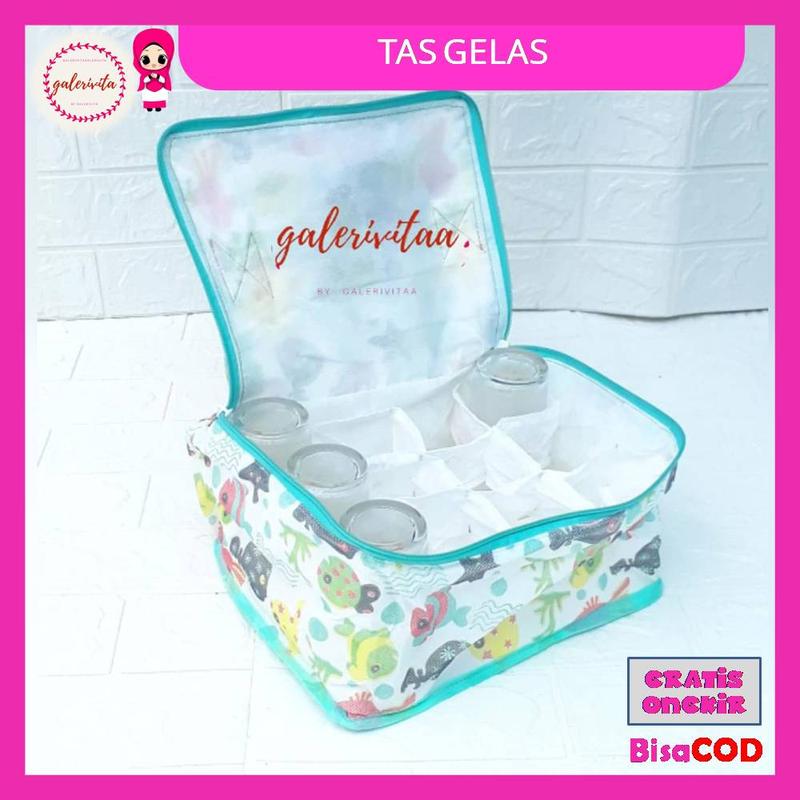 Tas Gelas Alas Triplek Isi Satu Lusin Gelas / Tas Penyimpan Gelas ...