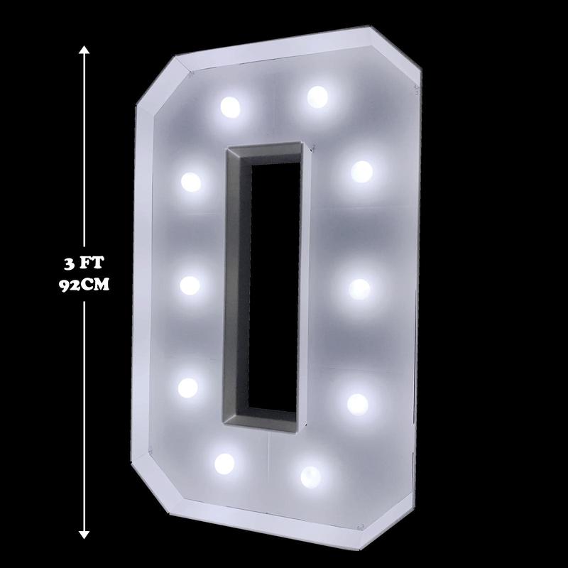 Light Up Number/Letter (1 Set), Battery Required Light Up Number, Giant ...