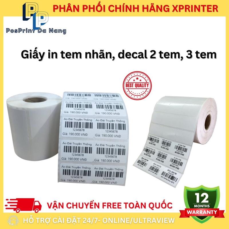 [IN TEM GIÁ] Giấy decal in tem, in nhãn 2 hàng, 3 hàng, khổ 35x22 ...