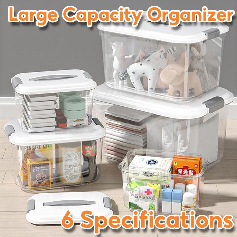 7/12/20L Transparent Sundries Clothes Toys Storage Box Home Stackable ...