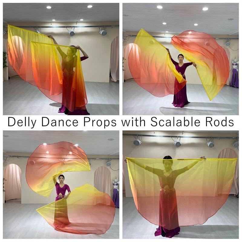 New with Telescopic Sticks Belly Dance Accessories Props Multicolor ...