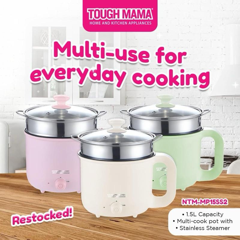 Tough Mama NTM-MP15SS2 Multipot Non-stick Multicooker Stainless ...