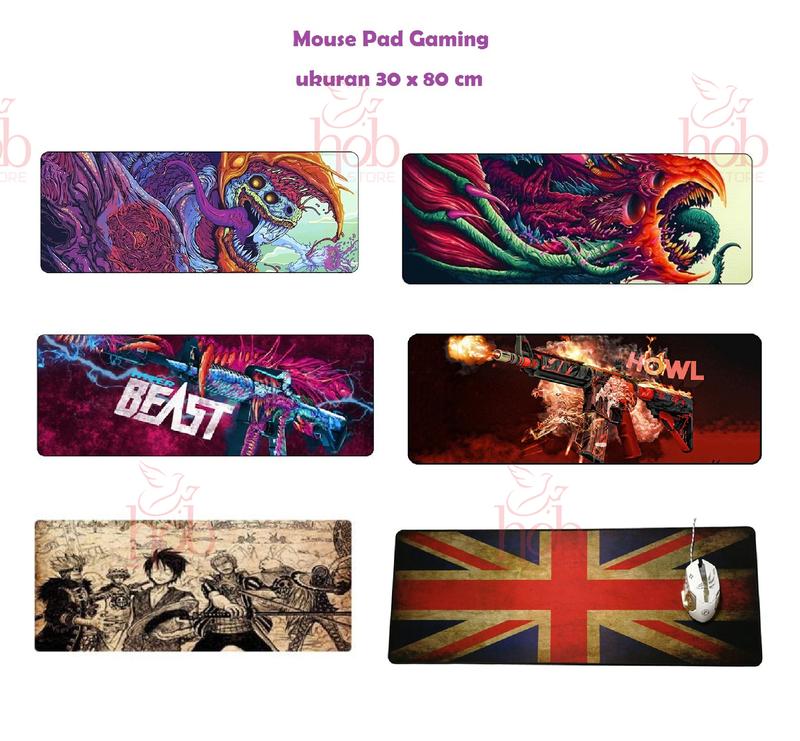 Mousepad Gaming Jumbo Besar Lebar Mouse Pad Rubber HOWL BEAS - Shop ...