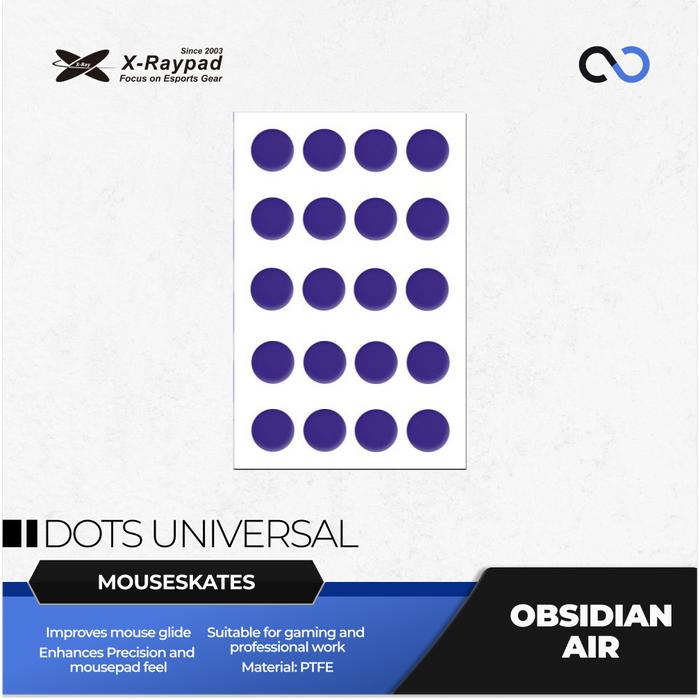 Jual XRaypad Obsidian Air Universal Dots PTFE Gaming Mouse Feet / Mouse ...