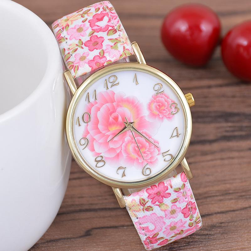 Jam Tangan Kuarza Tenunan Bunga, Trend Jualan Panas, Jam Tangan ...
