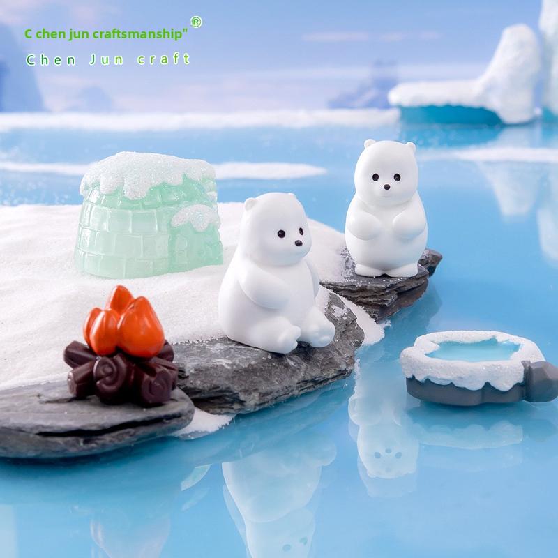 Patung Beruang Kutub Es, Miniatur, Kreatif dan Comel, Aksesori - TikTok ...