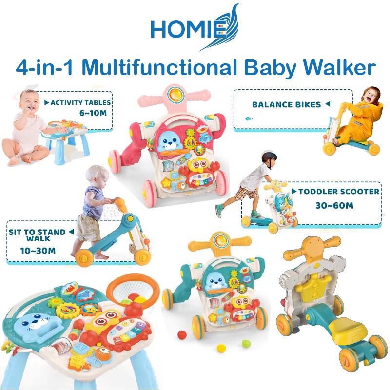 HOMIE 4-in-1 Multifunctional Baby Walker/Balance Bike/Toddle - TikTok ...