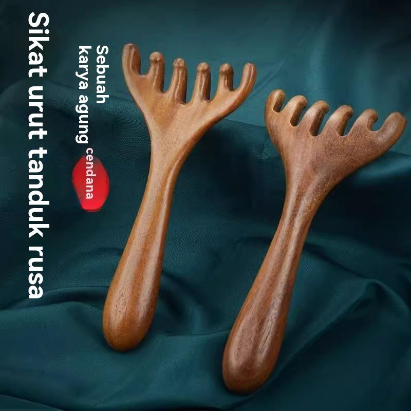 Sikat Urut Kepala, Bahan Kayu Cendana, Bentuk Sikat, Sesuai untuk ...