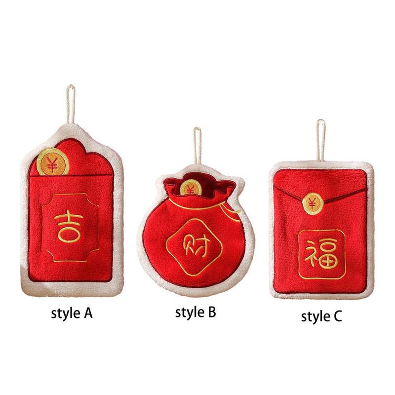 Chinese Dragon Year Hand Towels Soft Comfortable Coral Velve - TikTok ...