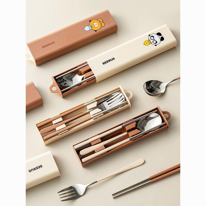 Creative Gifts Cutlery Chopsticks Spoon Fork Set Package utensils ...