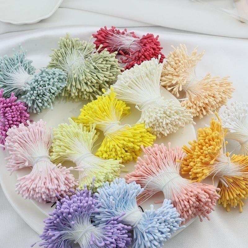 350~400pcs Inti Bunga Simulasi Stamen Stigma Diy Kraftangan Bahan ...