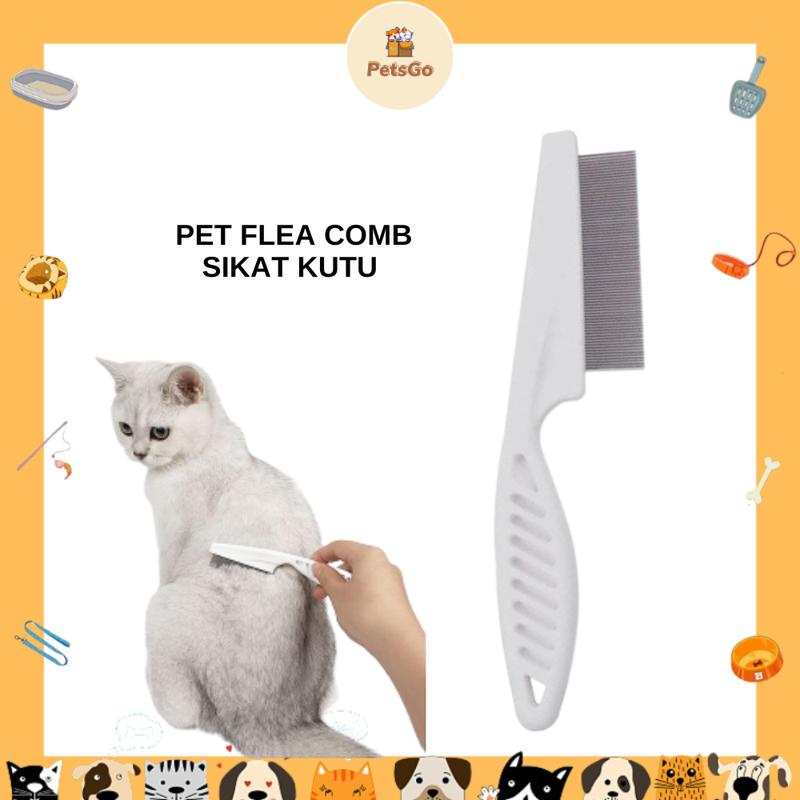 【PETSGO】Anti Flea Pet Cat Comb Brush Remove Insect Message Stainless ...