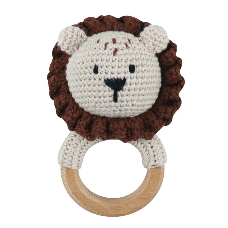 Upgraded Wood Teething-Ring Rattle Natural Baby Toy Different - TikTok ...