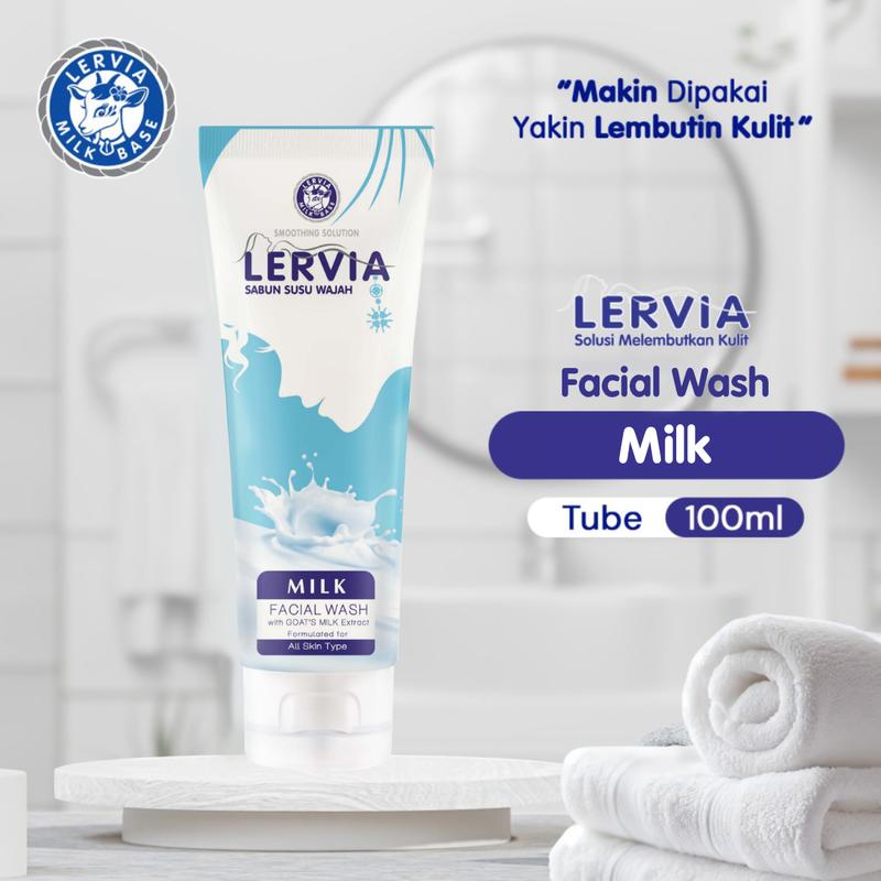 [Buy 1 Get 1] LERVIA Facial Wash Milk Tube 100mL - Shop | Tokopedia