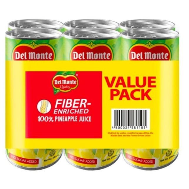 Del Monte 100% Pineapple Juice Fiber Enriched Save P10 6X240ml - TikTok ...