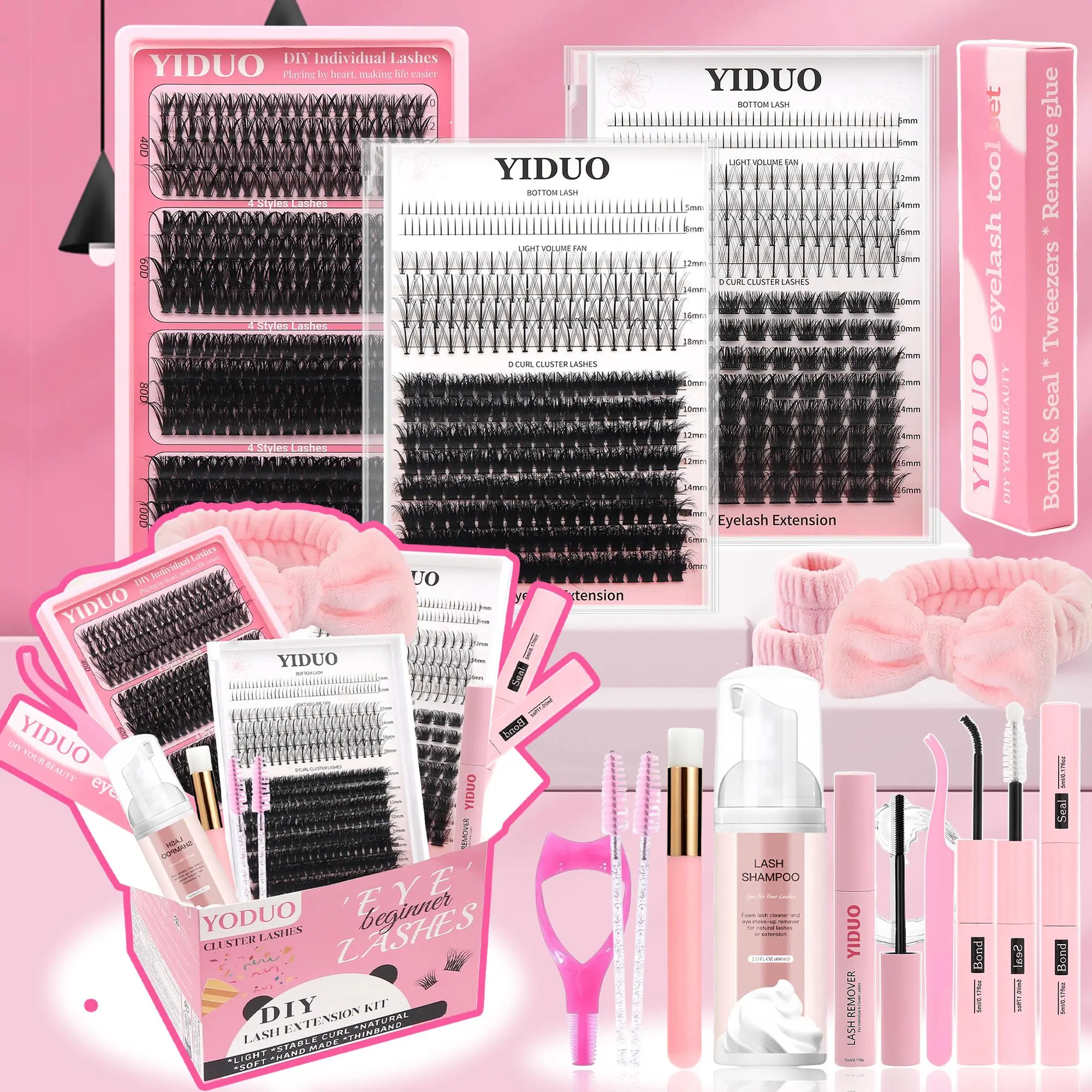 Mixed Length Individual False Eyelashes Kit, Natural Look Eyelash ...